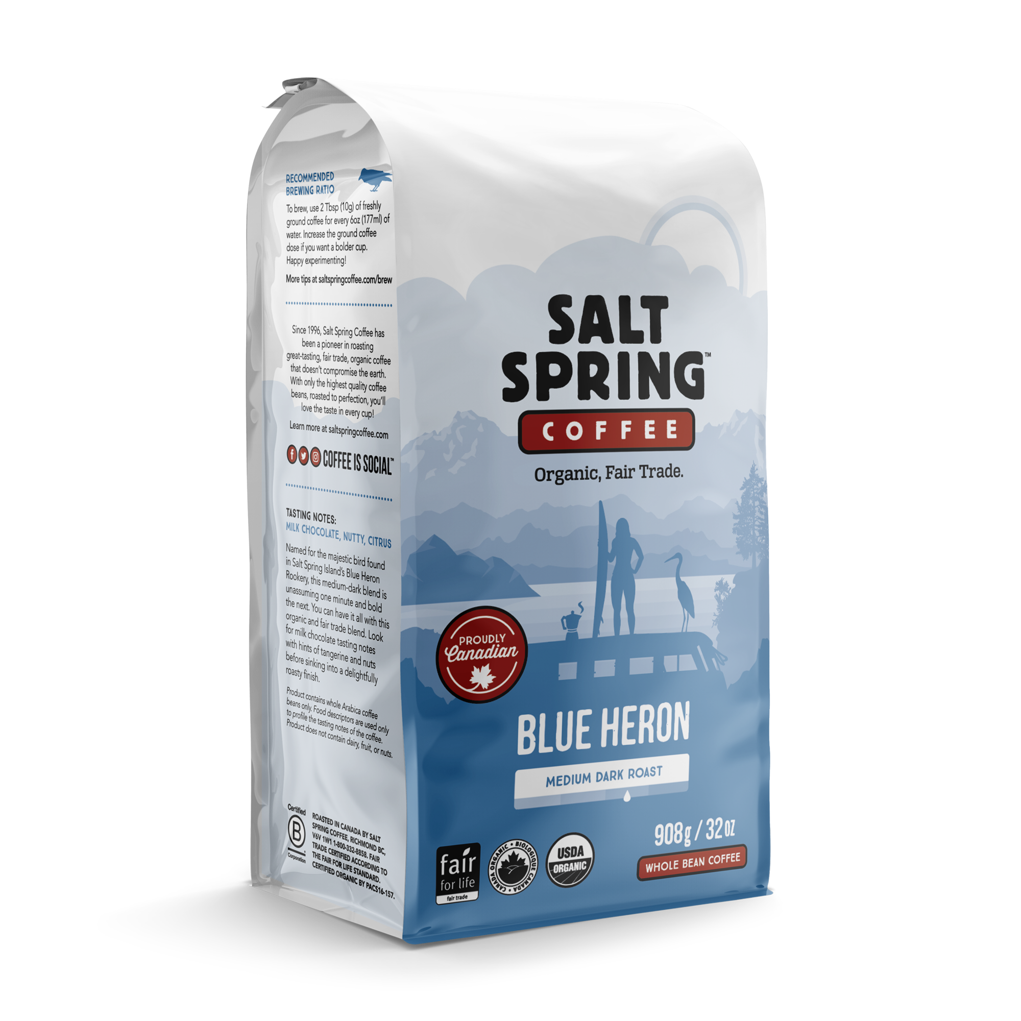 Blue Heron - Medium Dark Roast - Salt Spring Coffee