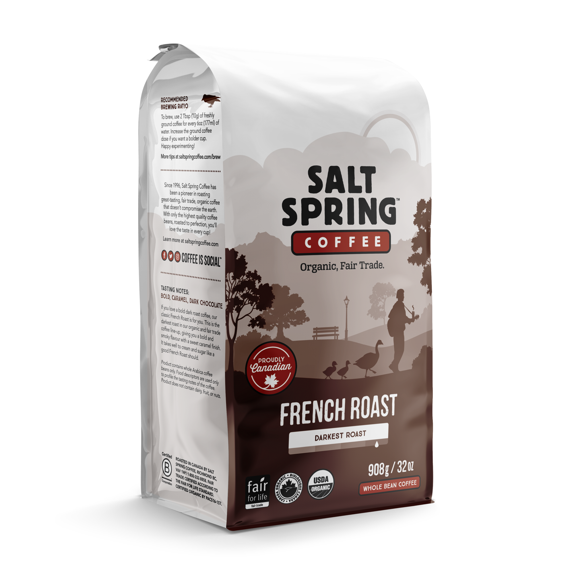 French Roast - Darkest Roast - Salt Spring Coffee