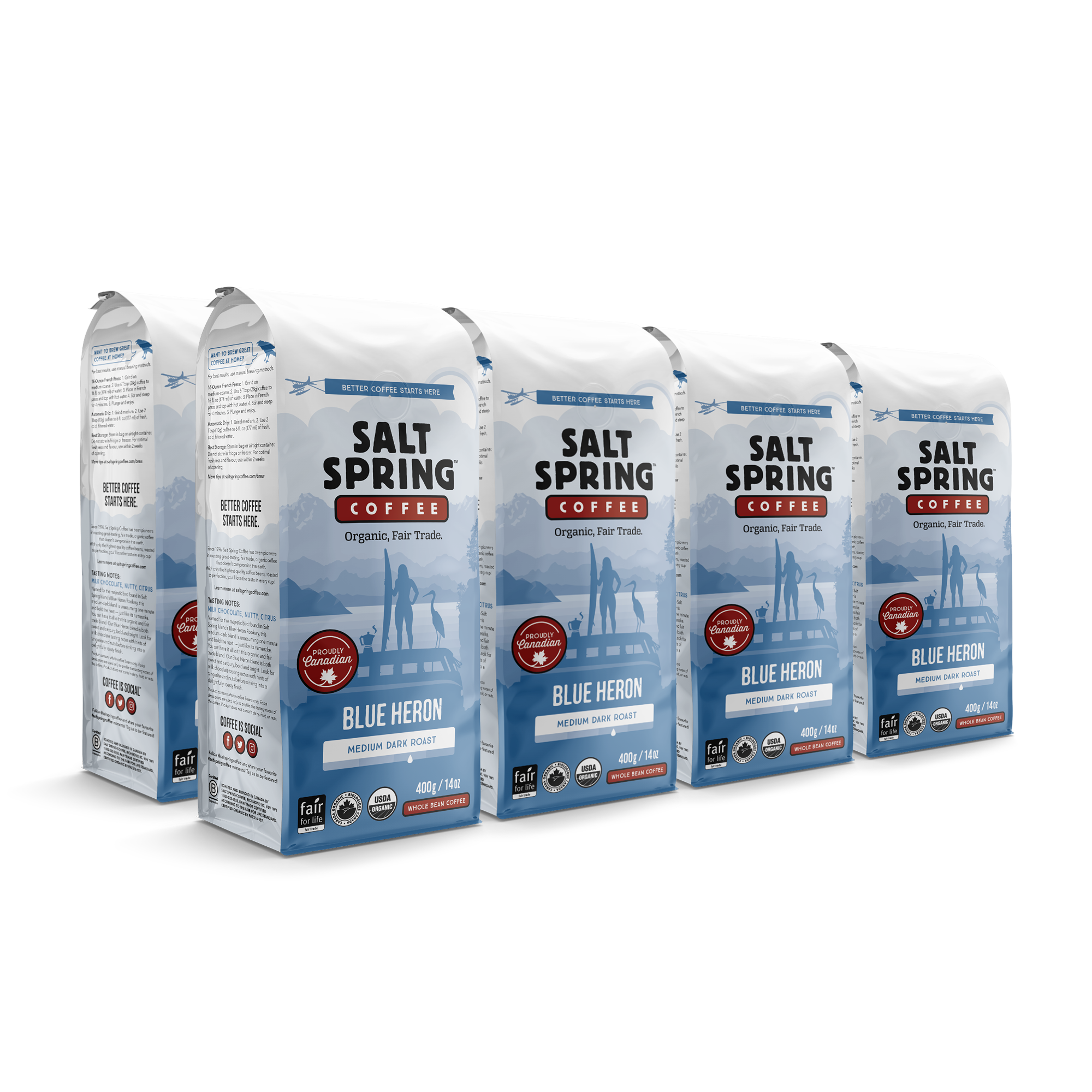 Blue Heron - Medium Dark Roast - Salt Spring Coffee